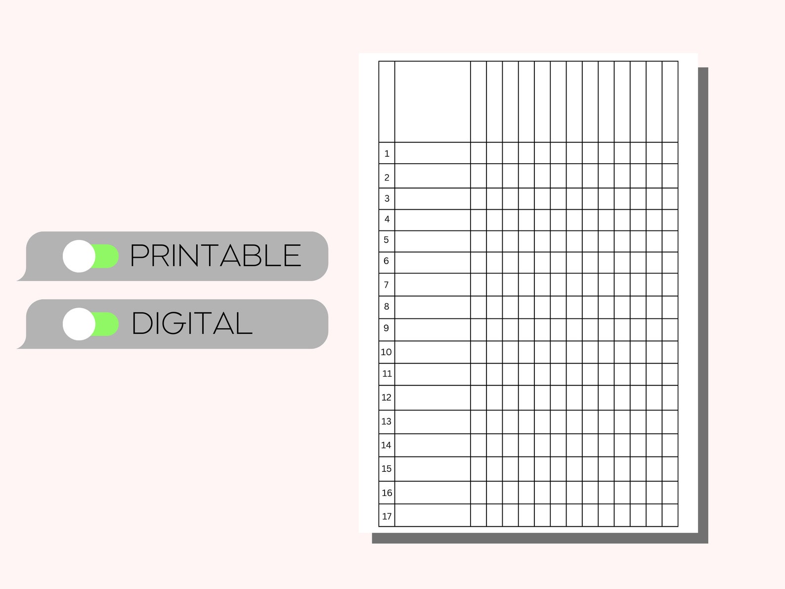 Printable Blank Tracking,class Record, Teacher Gradebook Template ...