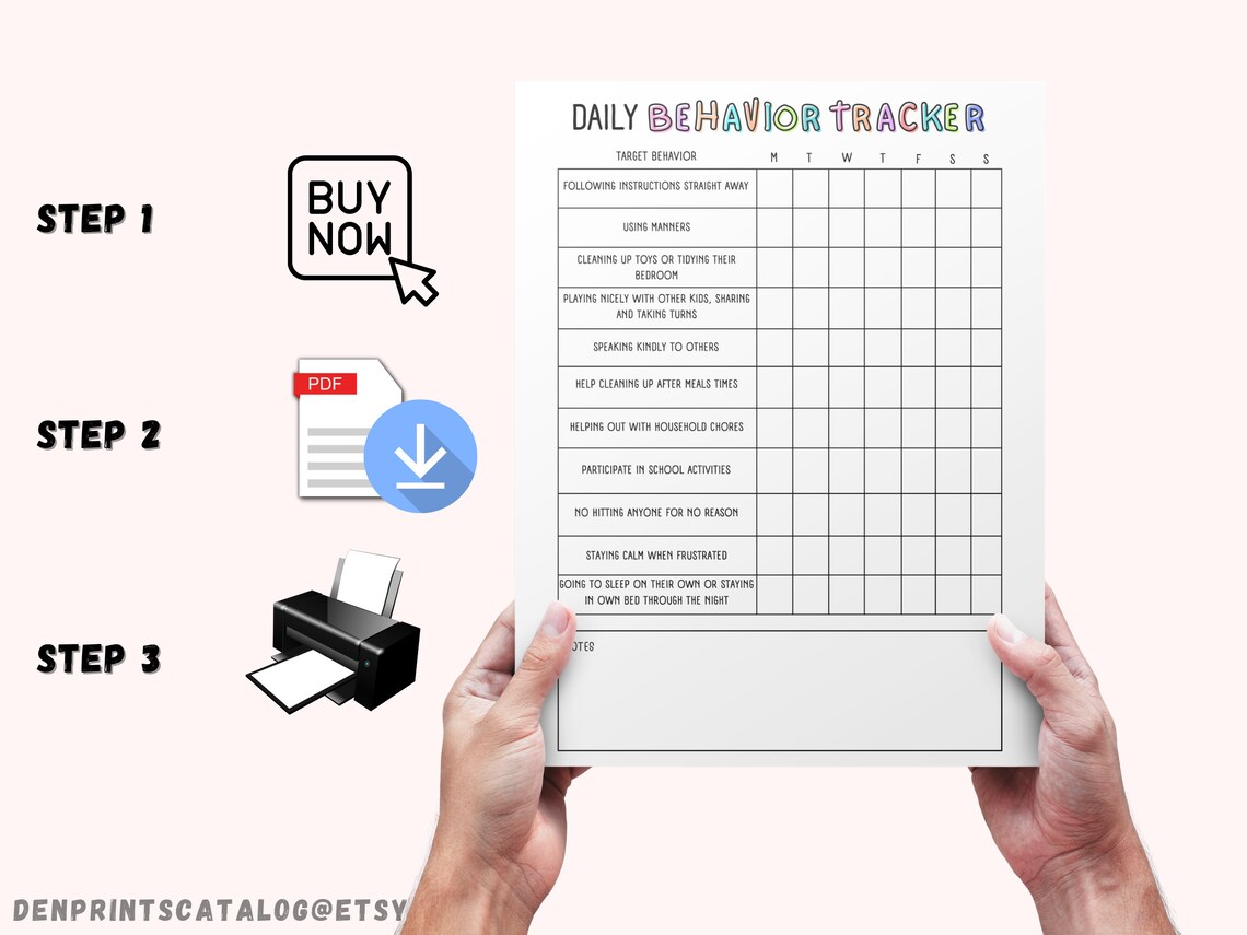 Kids Behavior Tracker Bundle for Kids, Actions Consequence Chart ...