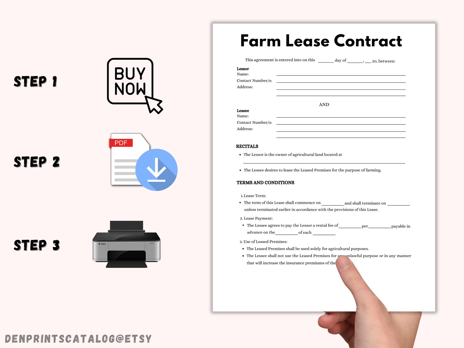 Fillable Farm Lease Contract Template Printable PDF Editable in Canva ...