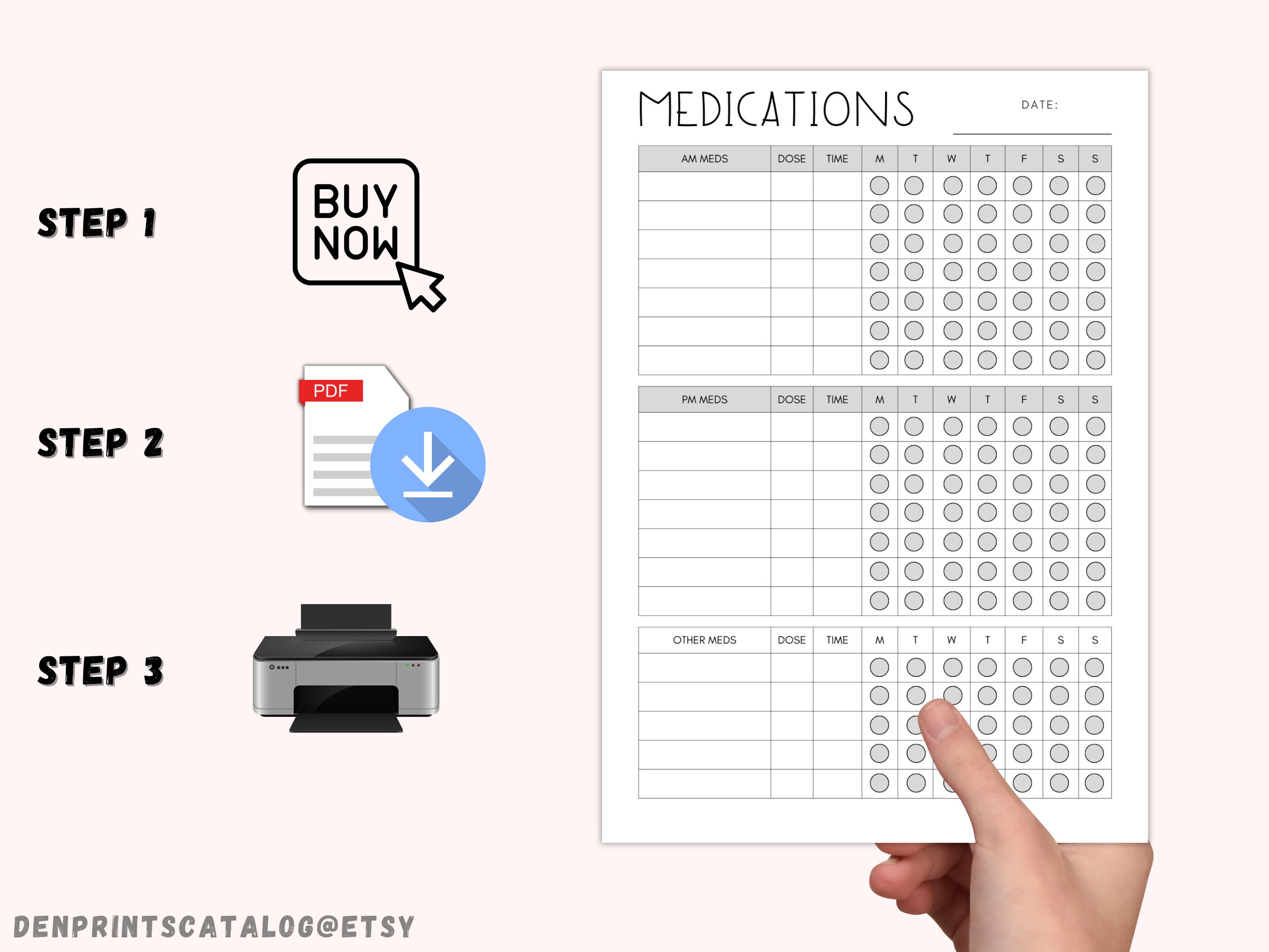 Editable Medication Schedule Printable Easy Medicine Chart Weekly ...