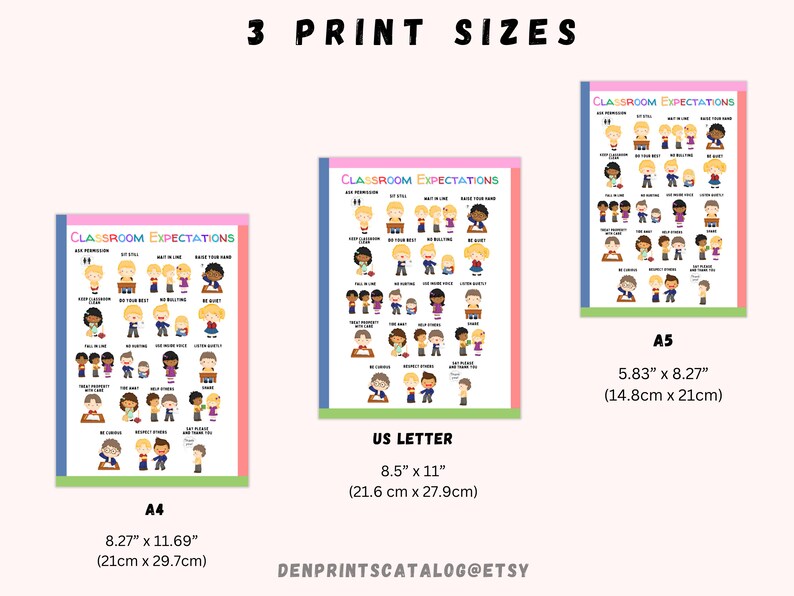 Classroom Rules Posters, Class Expectations, Bulletin Board ...