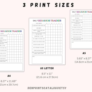 Daily Behavior Chart for Kids Printable, Good Behavior Tracking ...