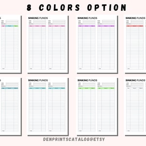 Sinking Funds Tracker Printable, Savings Challenge, Savings Tracker ...