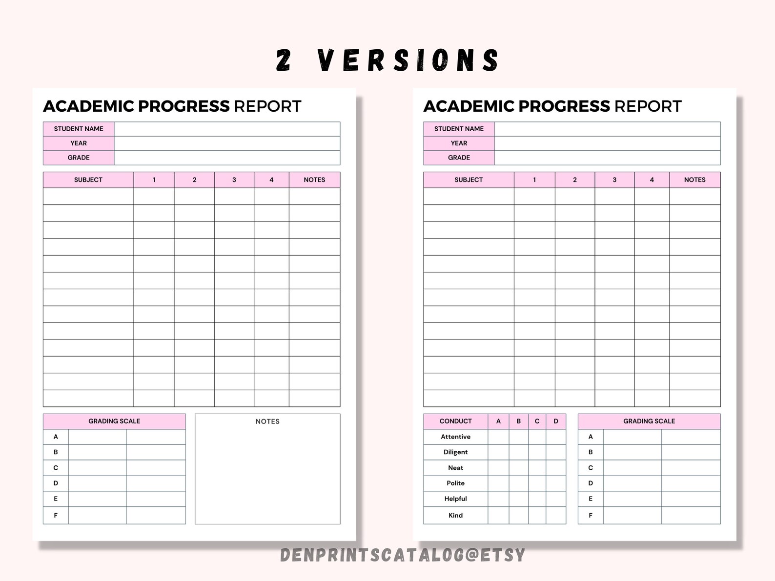 Homeschool Report Card Homeschool Progress Report, Homeschool Academic ...