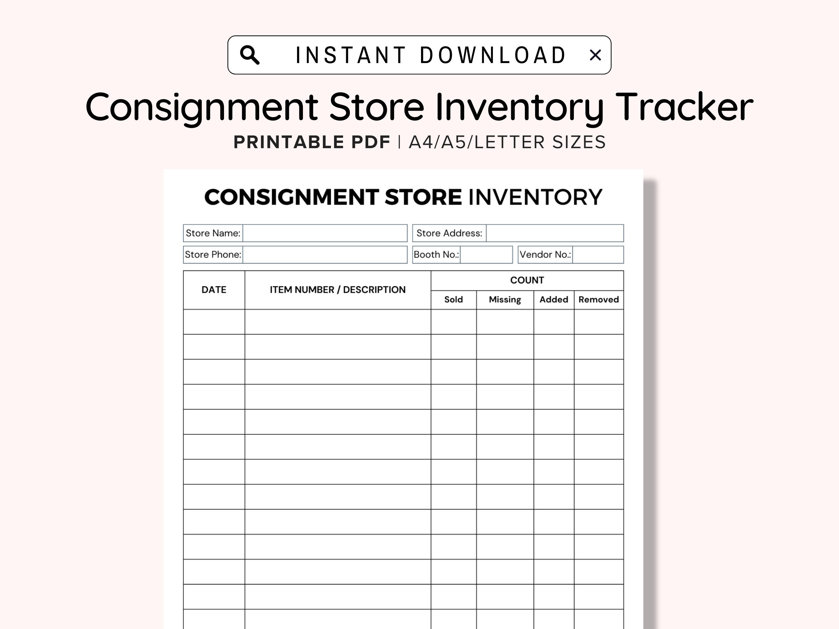 Retail Inventory Template