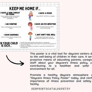 Child Sickness Flyer Printable, Daycare Printable Illness Sign ...