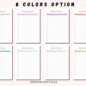 Printable Medication Log Ready to Print Medication Log Chart - Etsy