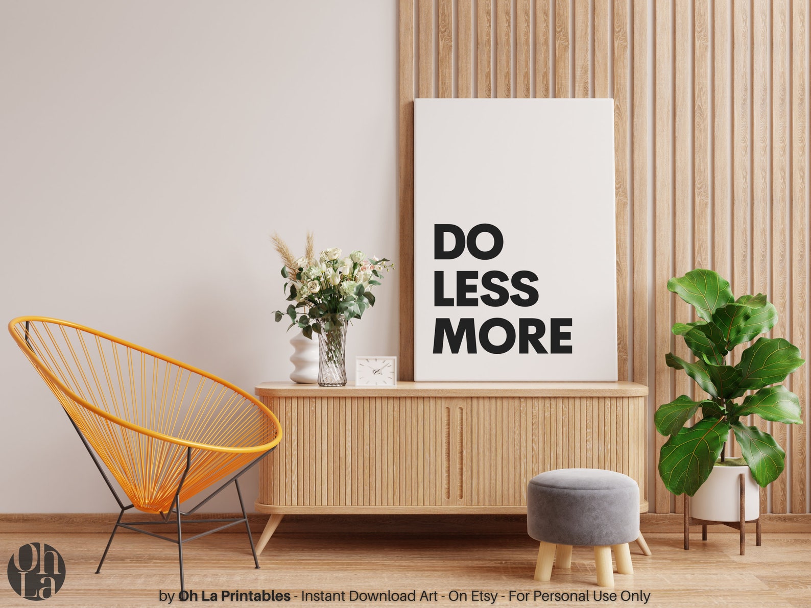 Minimalist Quote Print: Do Less More, Black and White (digital Download ...