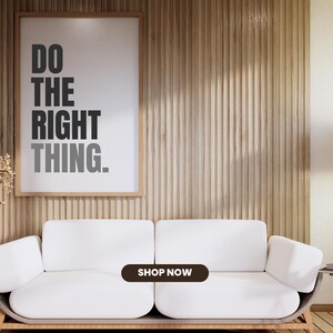 Do the Right Thing Printable Wall Art Minimalist Typography Poster ...