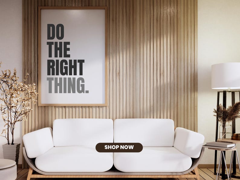 Do the Right Thing Printable Wall Art Minimalist Typography Poster ...