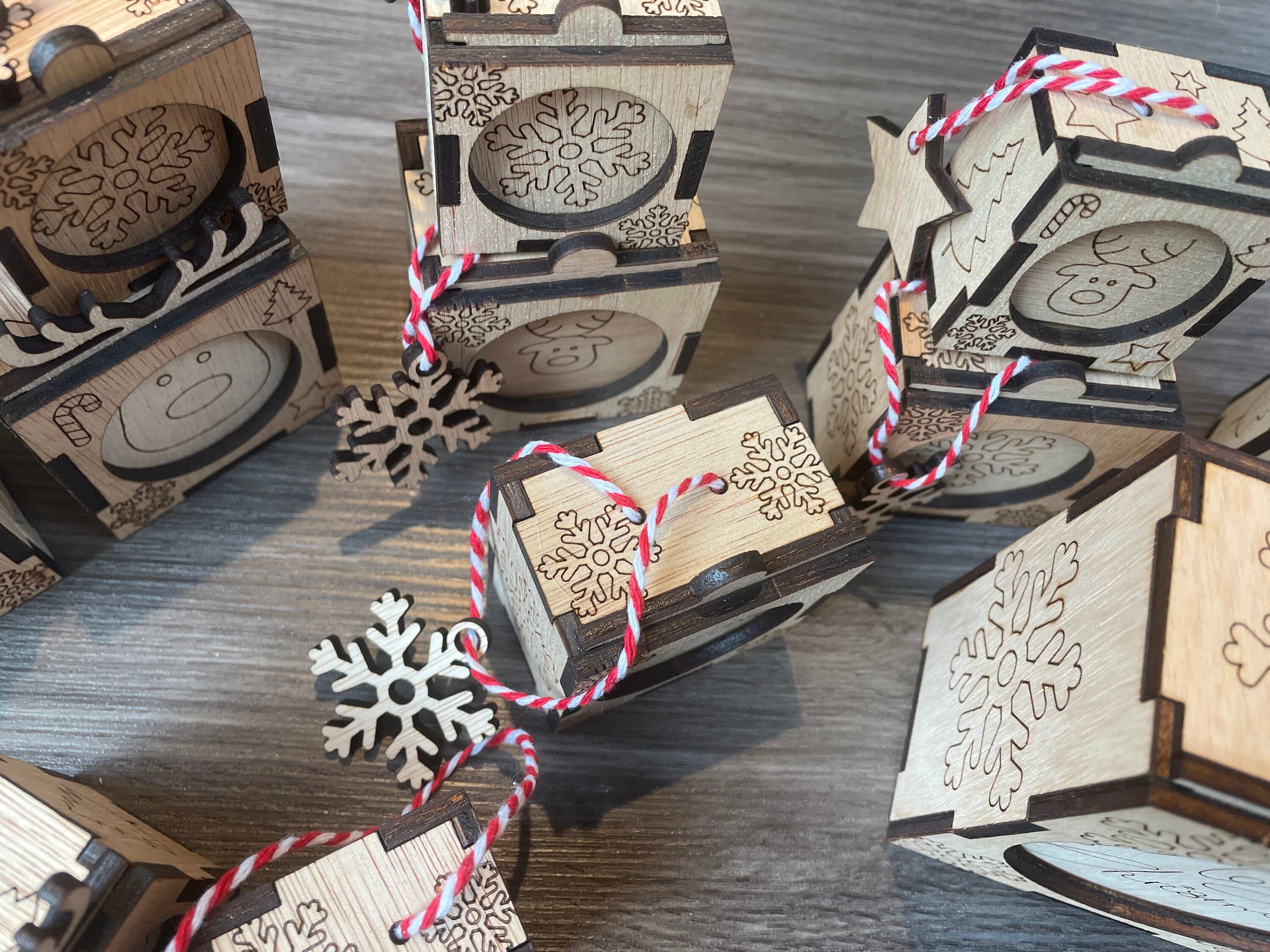 Christmas Advent Calendar Box Set SVG, 3 Sizes, Various Designs, Tags ...