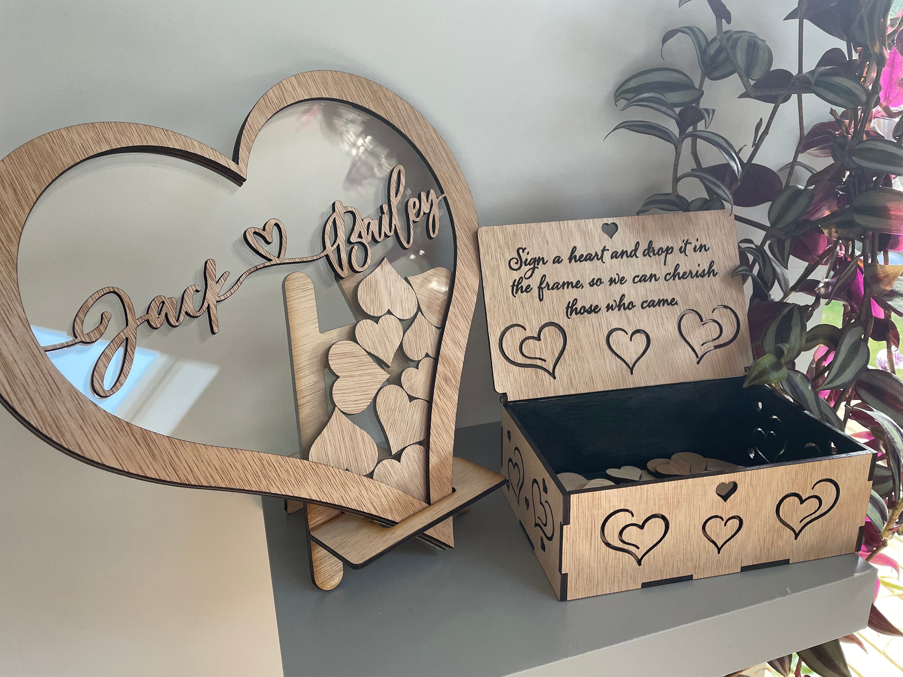 Wedding Guest Book SVG Laser Cutting File, No Screws Required Design ...