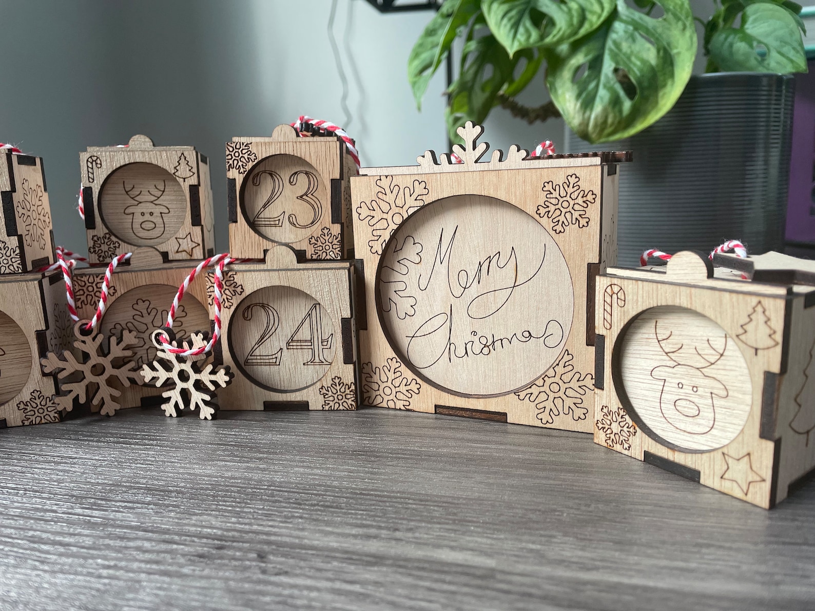 Christmas Advent Calendar Box Set SVG, 3 Sizes, Various Designs, Tags ...