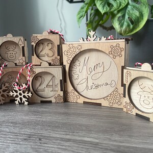 Christmas Advent Calendar Box Set SVG, 3 Sizes, Various Designs, Tags ...