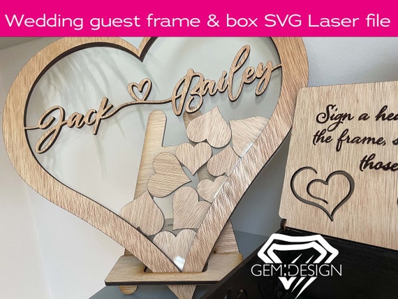 Wedding Guest Book SVG Laser Cutting File No Screws Required - Etsy ...