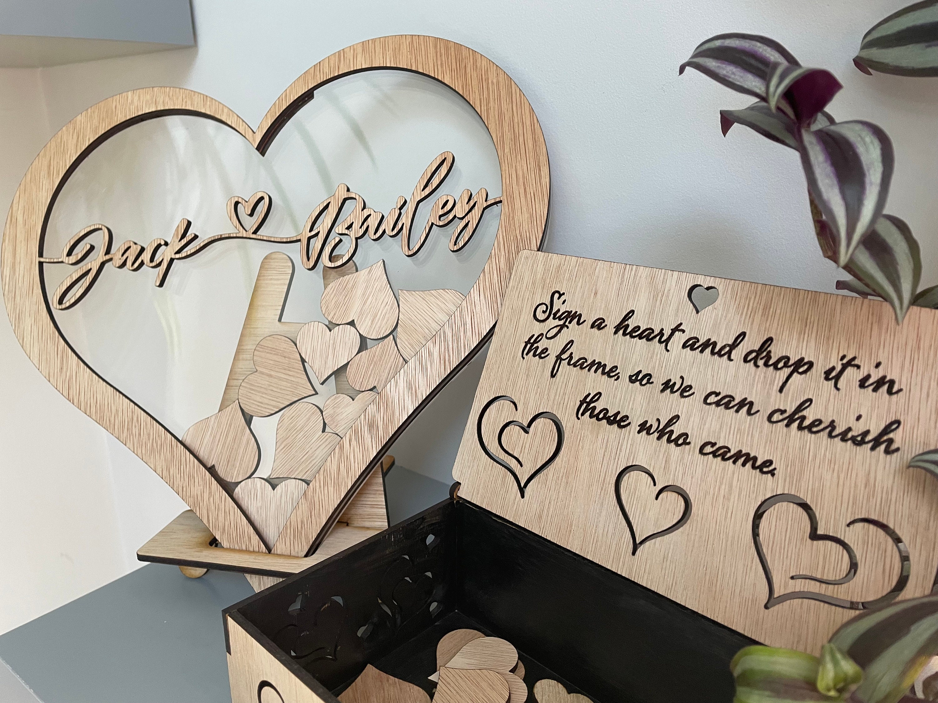 Wedding Guest Book SVG Laser Cutting File, No Screws Required Design ...
