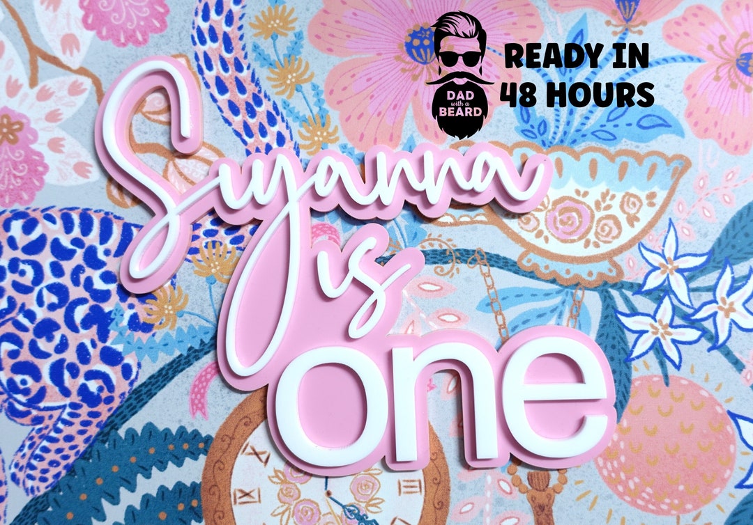 Personalised Cake Fropper 1st Birthday Name Cake Fropper - Etsy