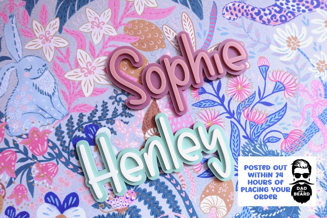 Personalized Cake Fropper Cake Charm Name Cake Plaque Acrylic Name Cake ...