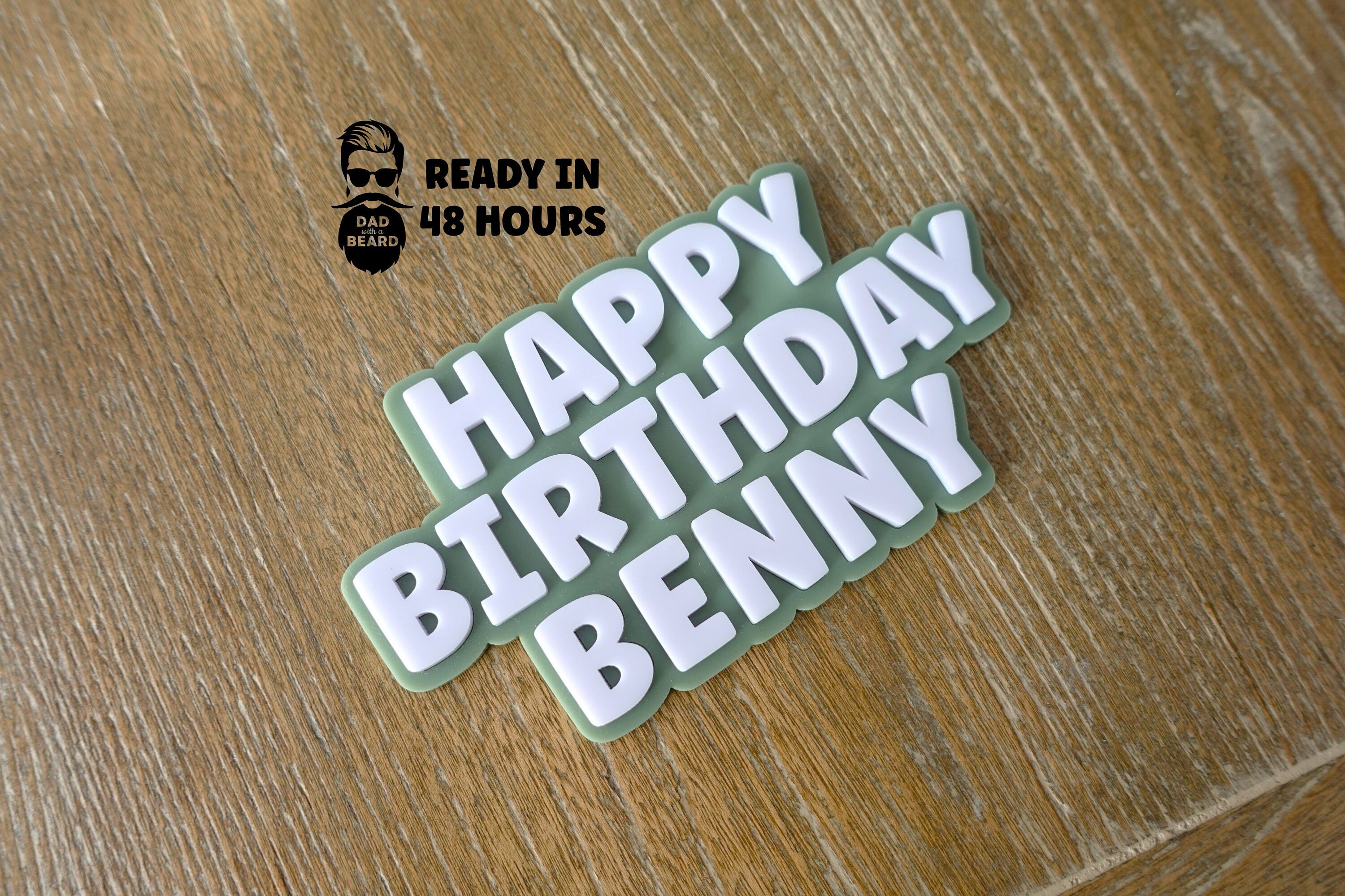 Personalized Cake Fropper Happy Birthday Cake Plaque - Etsy Australia