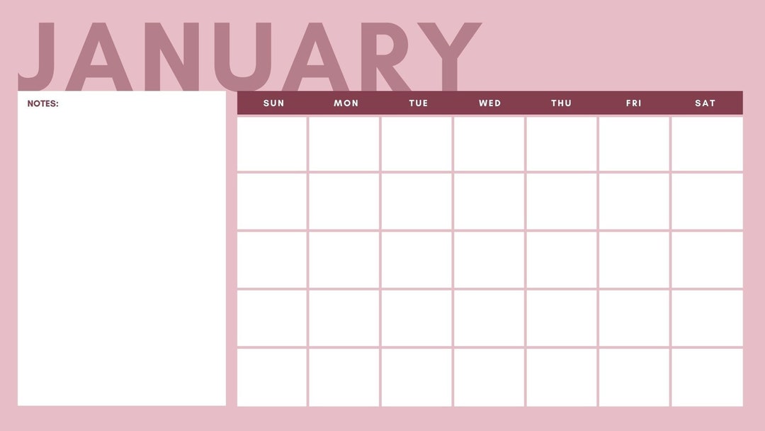 12 Month Calendar - Etsy