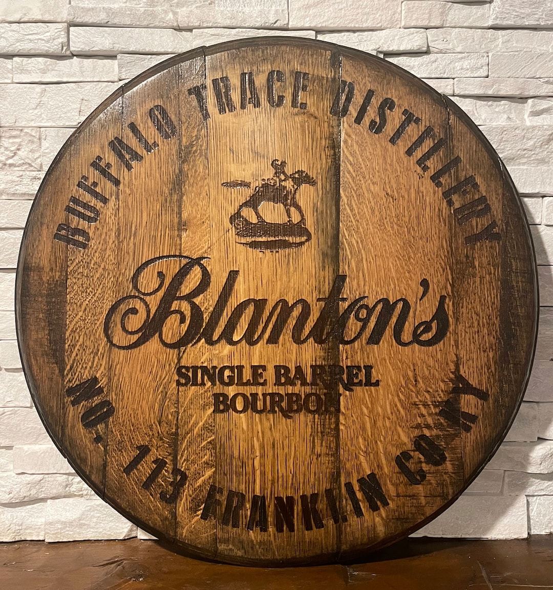 Blanton's Single Barrel Bourbon Laser Engraved Barrel Head - Etsy