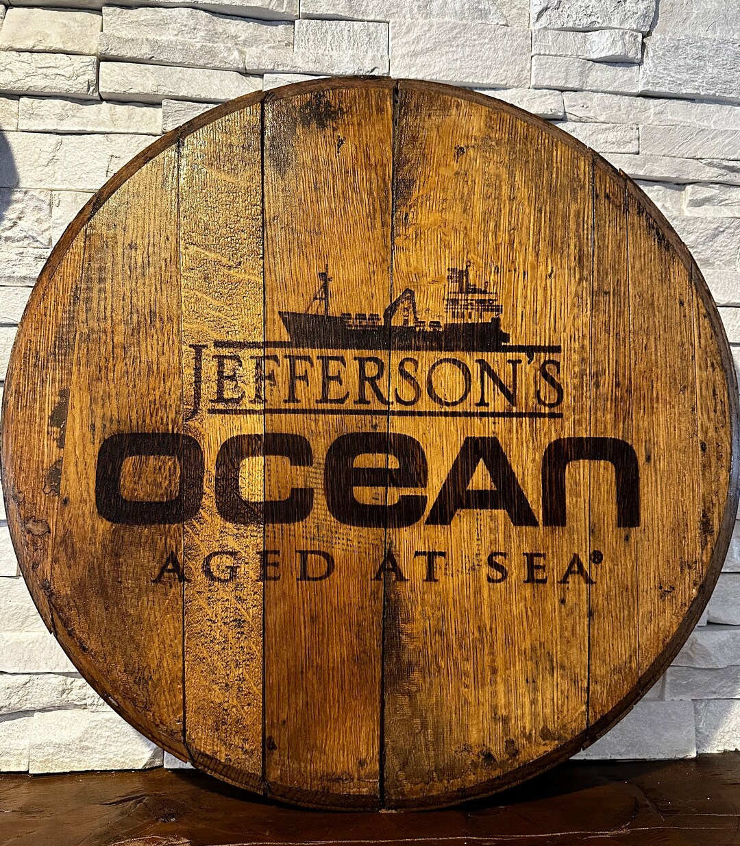 Jefferson's Ocean Bourbon Laser Engraved Barrel Head - Etsy