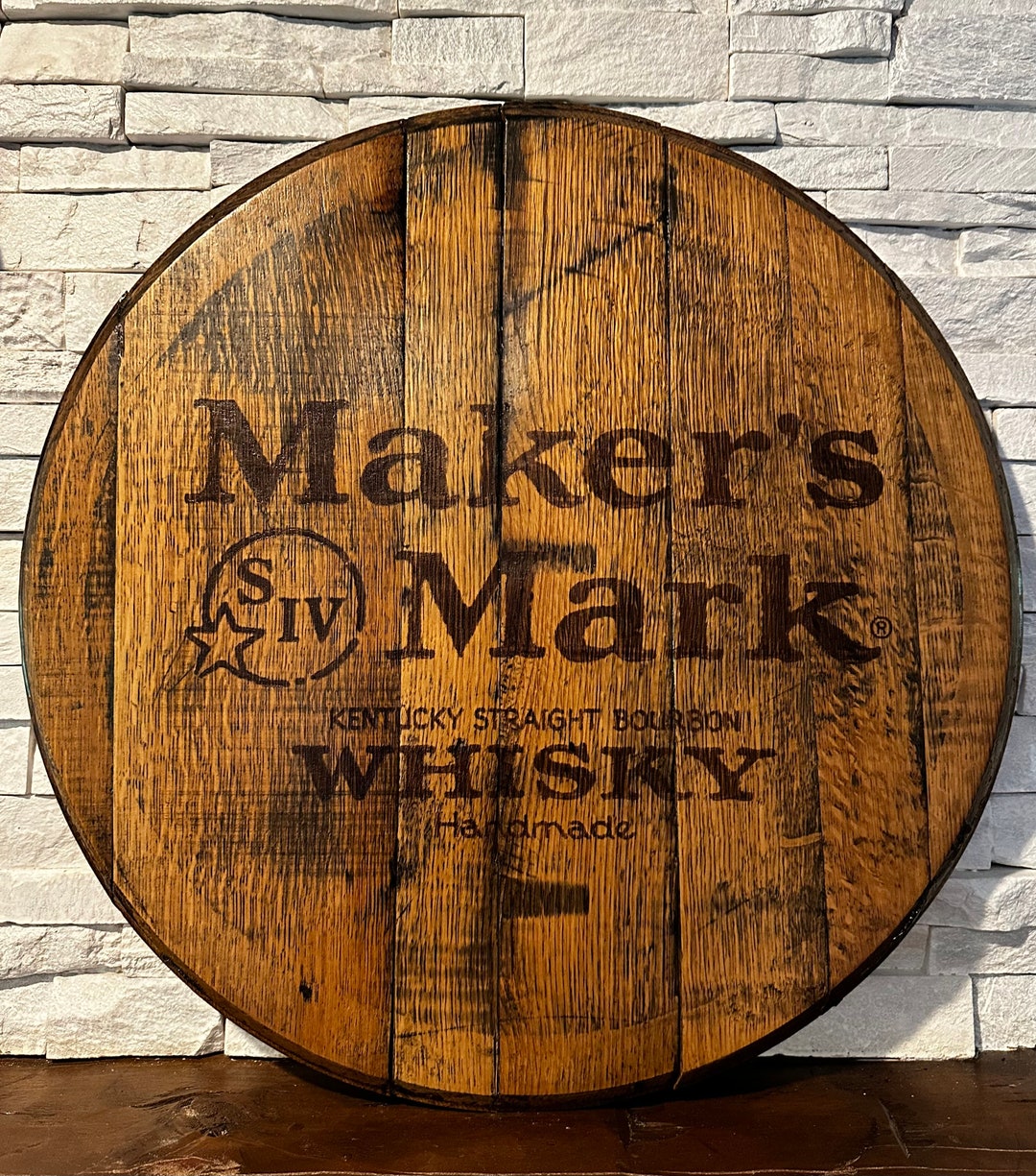Maker's Mark Bourbon Whisky Laser Engraved Barrel Head - Etsy