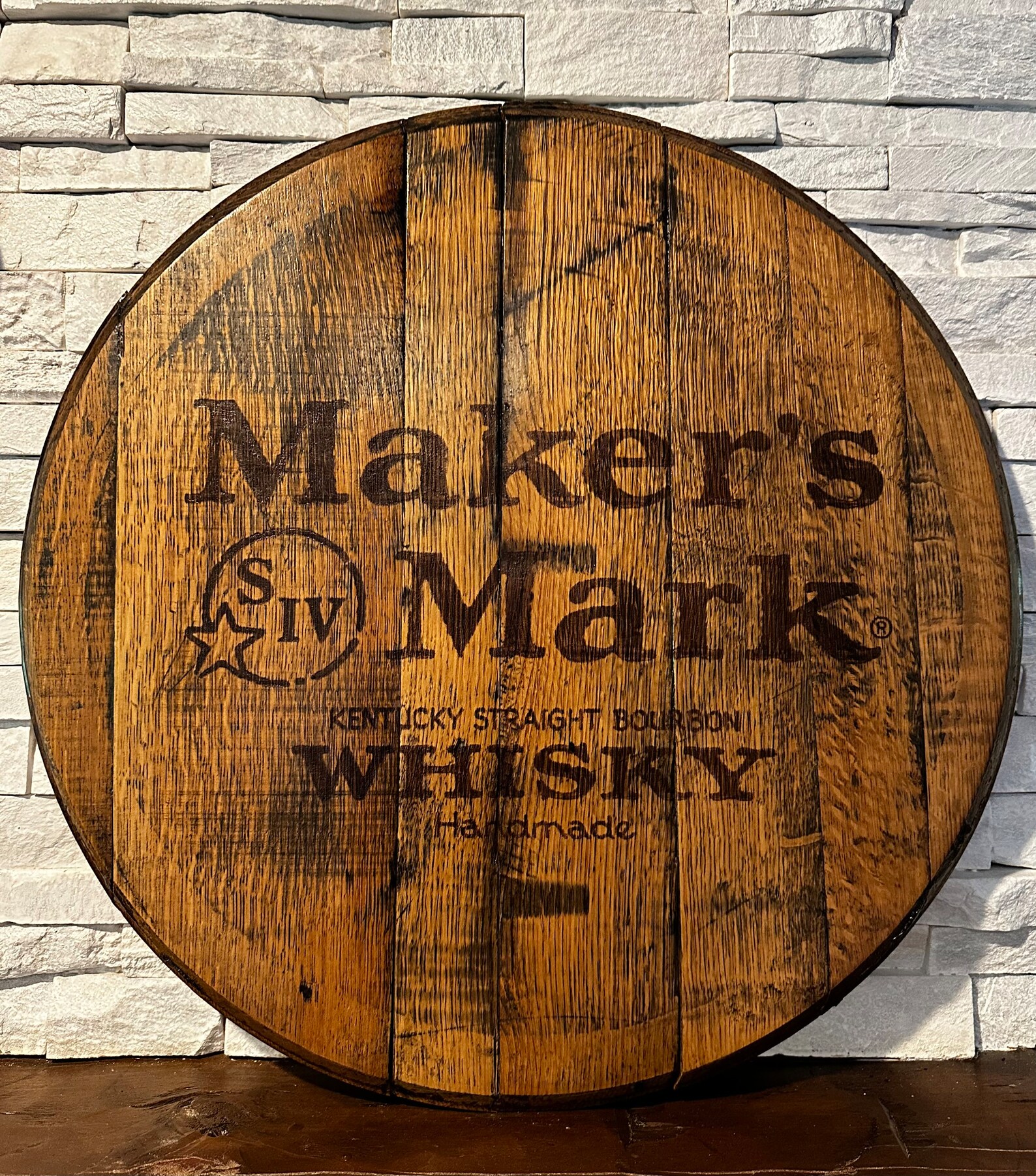 Maker's Mark Bourbon Whisky Laser Engraved Barrel Head - Etsy