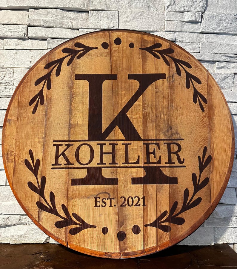 Custom Wedding - Anniversary - Monogram - Bourbon/whiskey Laser ...