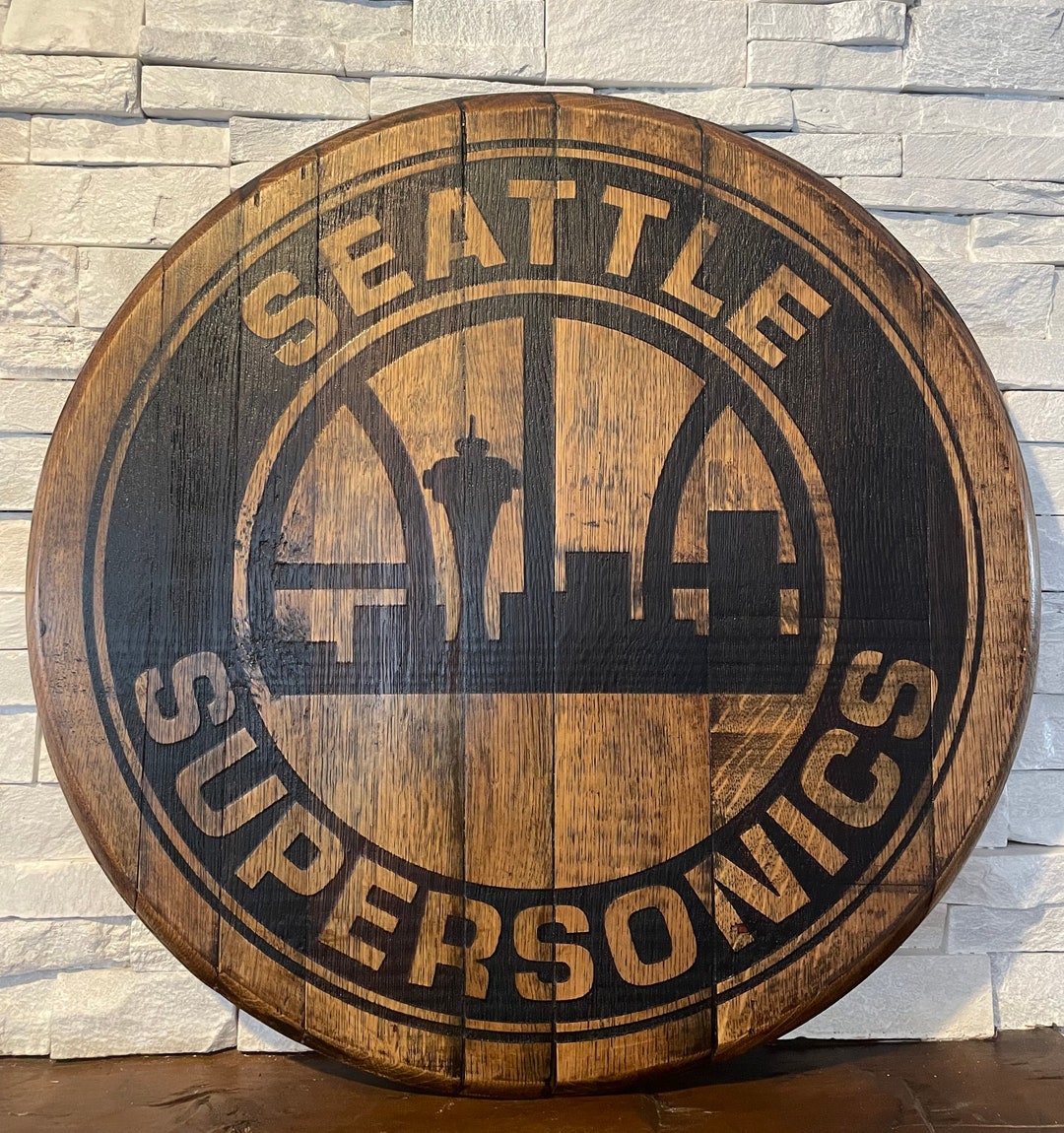 Any Sports Team Laser Engraved Barrel Head - Etsy