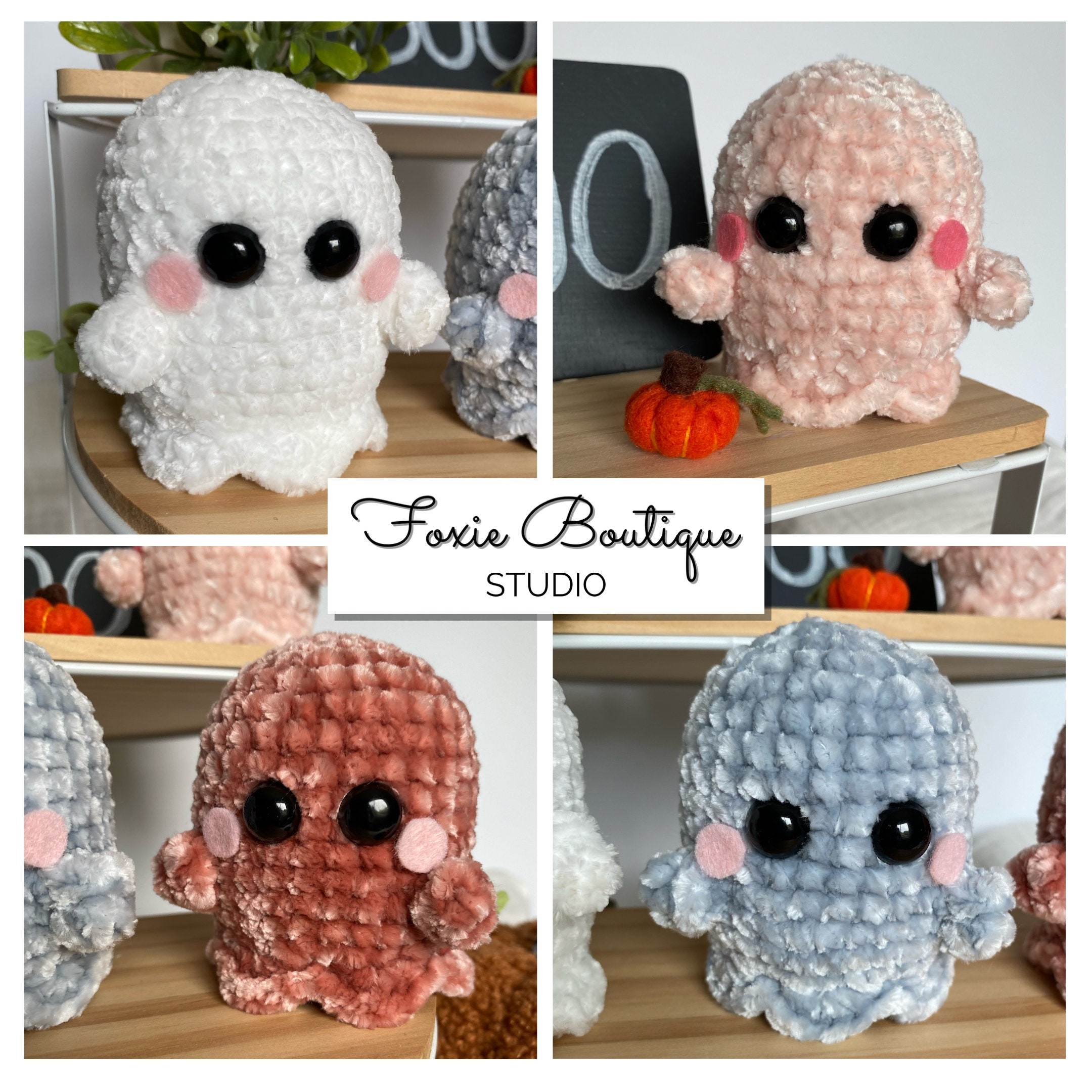 Crocheted Ghost Plushies,ghost Amigurumi,ghost Decoration,halloween ...