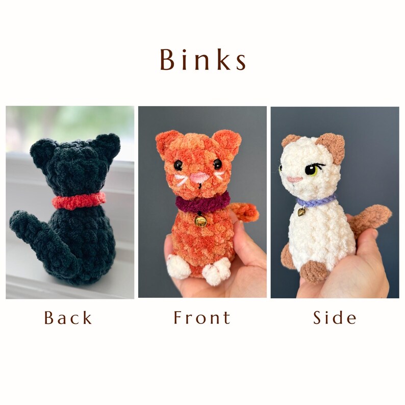 Crochet Pattern: Binks, Cat Plushie, Crochet Cat Pattern, Binks Crochet ...