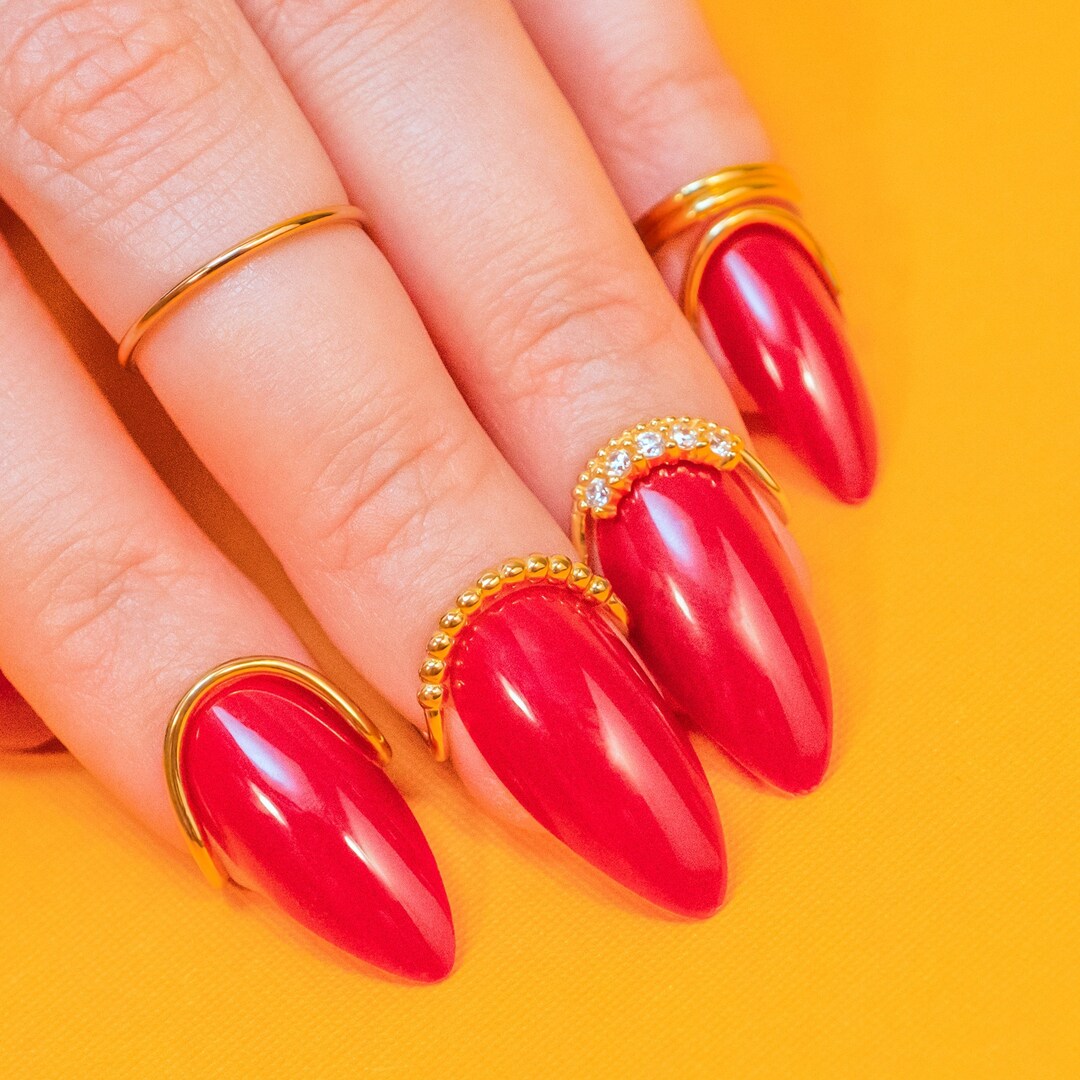 14K Gold Diamond Crown Fingernail Ring | High Quality Jewelry | FINAL ...