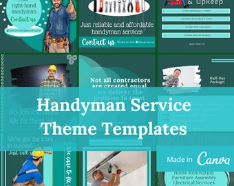 Handyman Service Flyer, DIY Canva Handyman Service Flyer Template 2022 ...