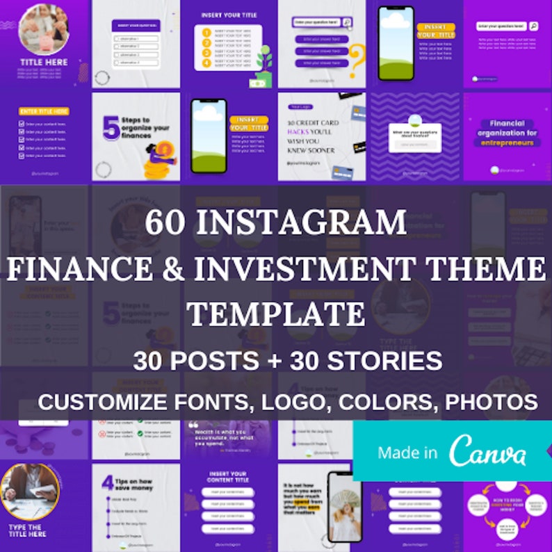 Finance & Investment Instagram Template - Etsy