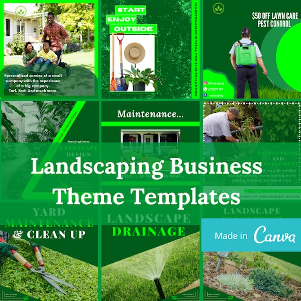 Landscaping Instagram Post Template - Etsy