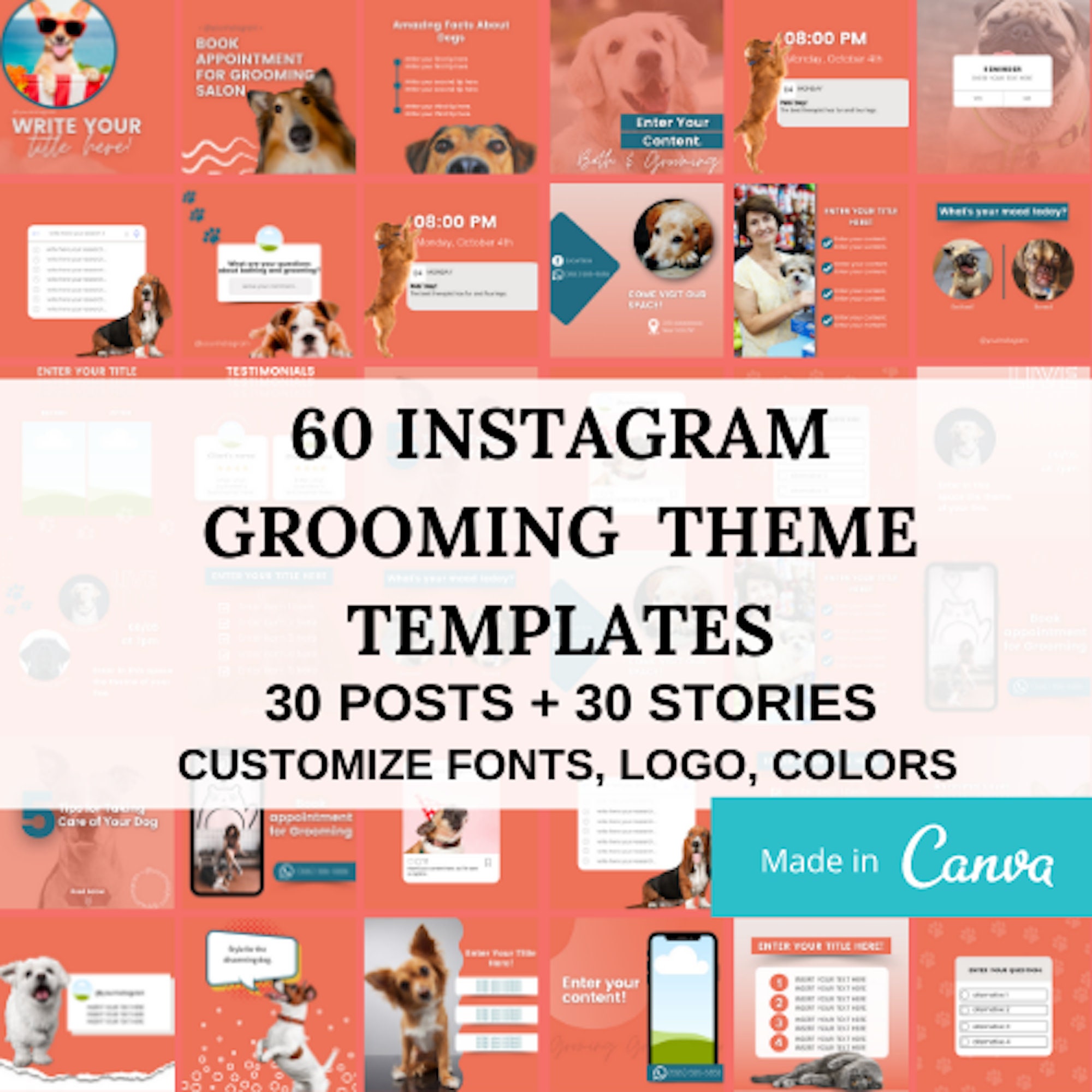 Grooming Instagram Template - Etsy