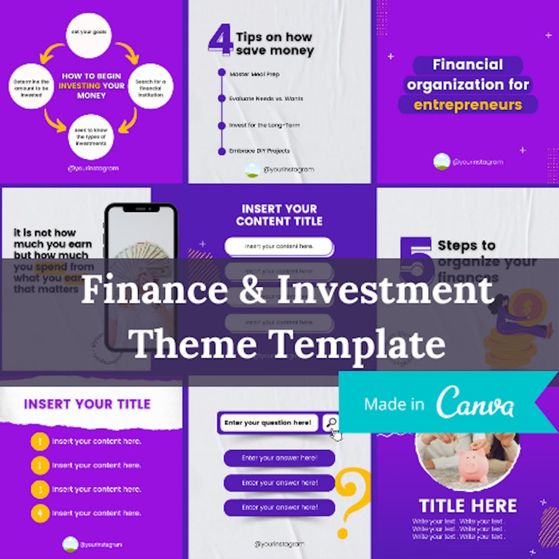 Finance & Investment Instagram Template - Etsy