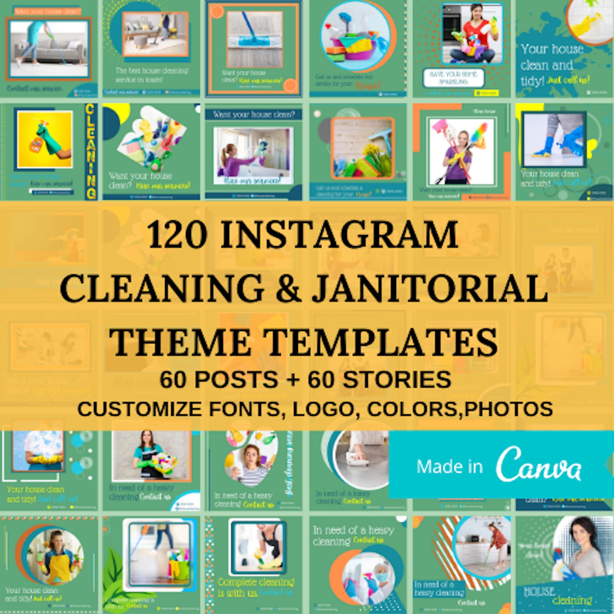 Cleaning Instagram Template - Etsy