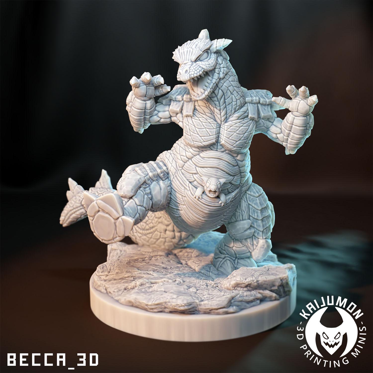 Kanga Kaijumon 3d Printed Miniature| Unpainted - Etsy
