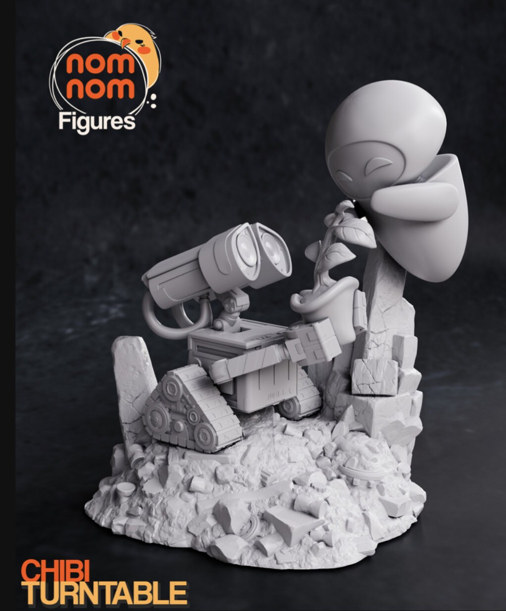 3d Printed Chibi Robots Miniature Figure/statue... Sculpt by Nomnom ...