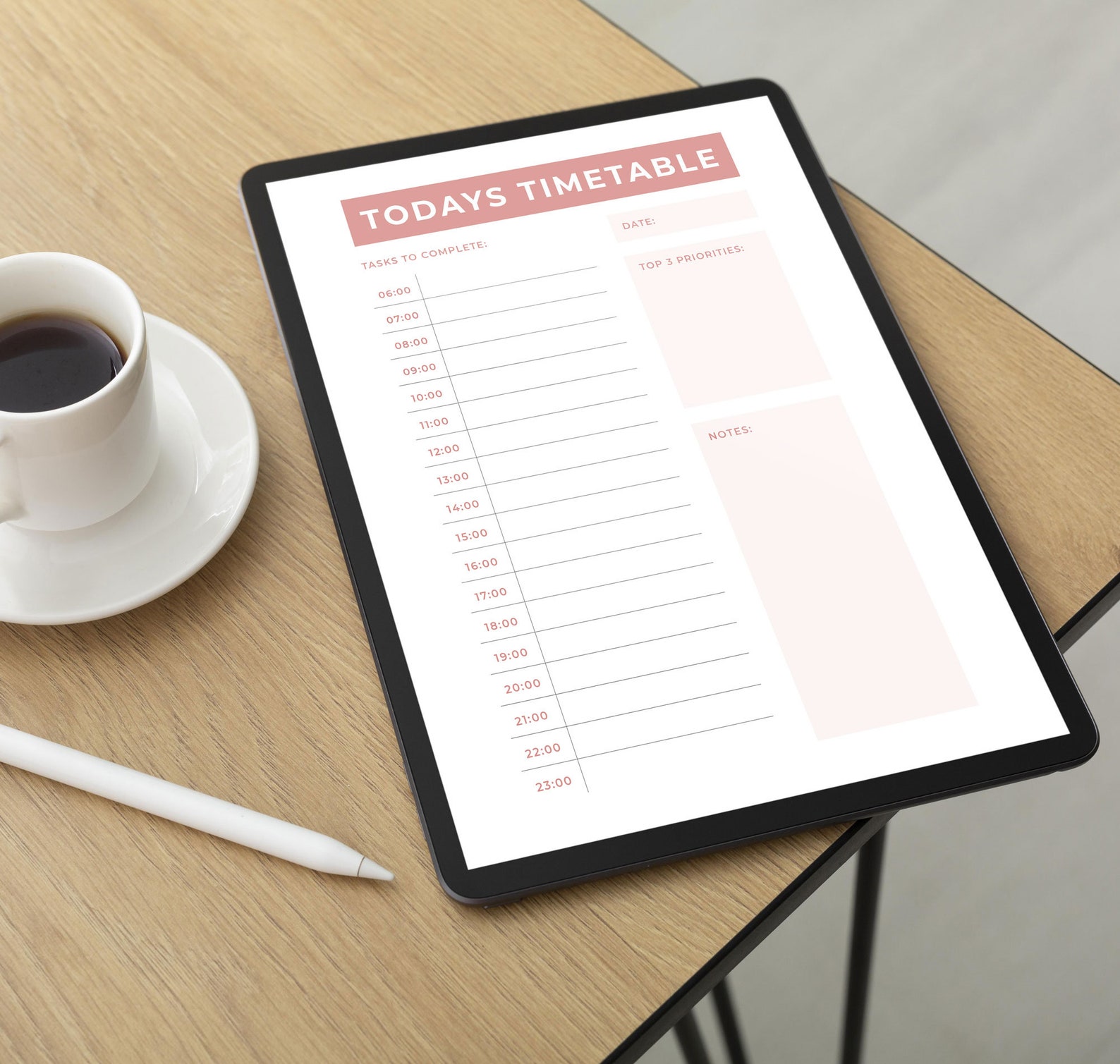 Daily Timetable Printable PDF A4 & A5 - Etsy