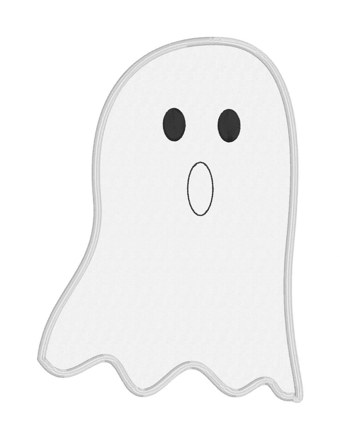 Ghost Applique Machine Embroidery Design, Satin Stitch (digital File ...