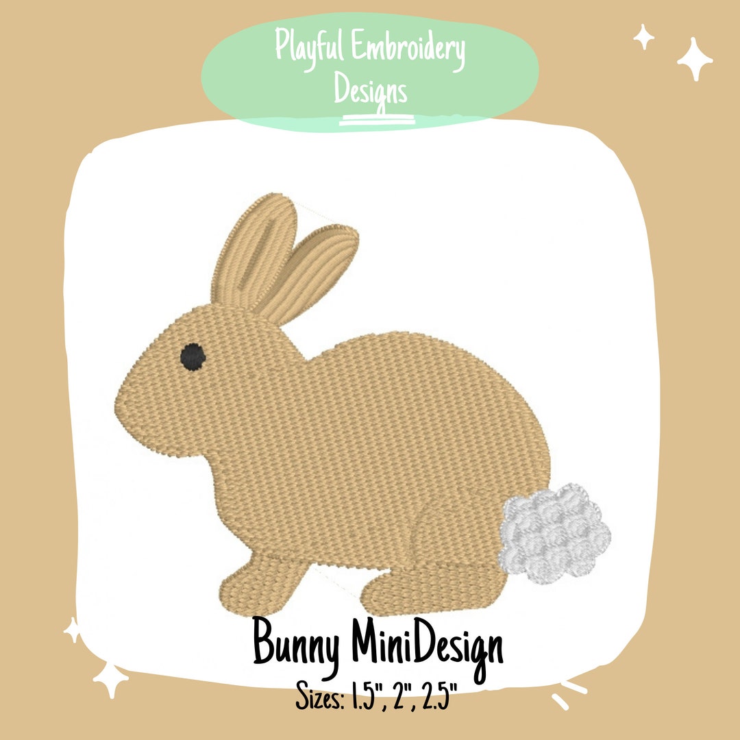 Bunny Mini Embroidery Design, Small Bunny Embroidery, Easter Mini ...