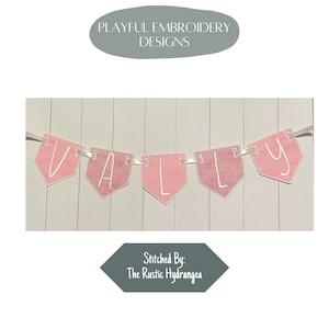 In the Hoop Pennant Banner Machine Embroidery Design, Simple ITH ...