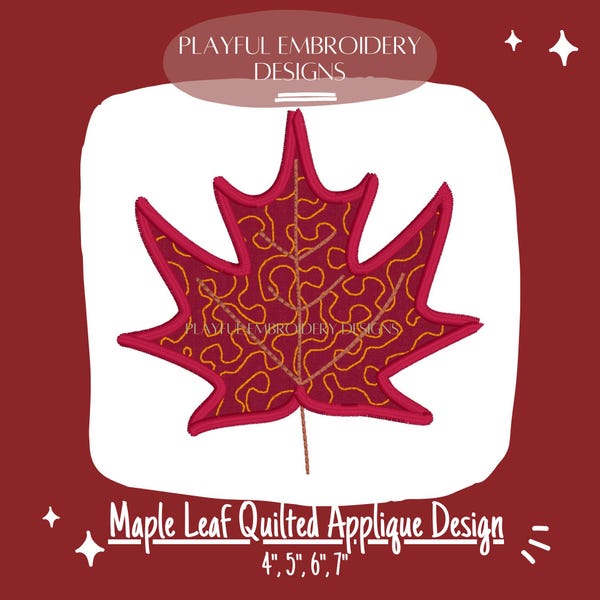 Maple Leaf Applique - Etsy Canada