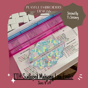 Scalloped in the Hoop Mahjong Line Finder Machine Embroidery Design ...