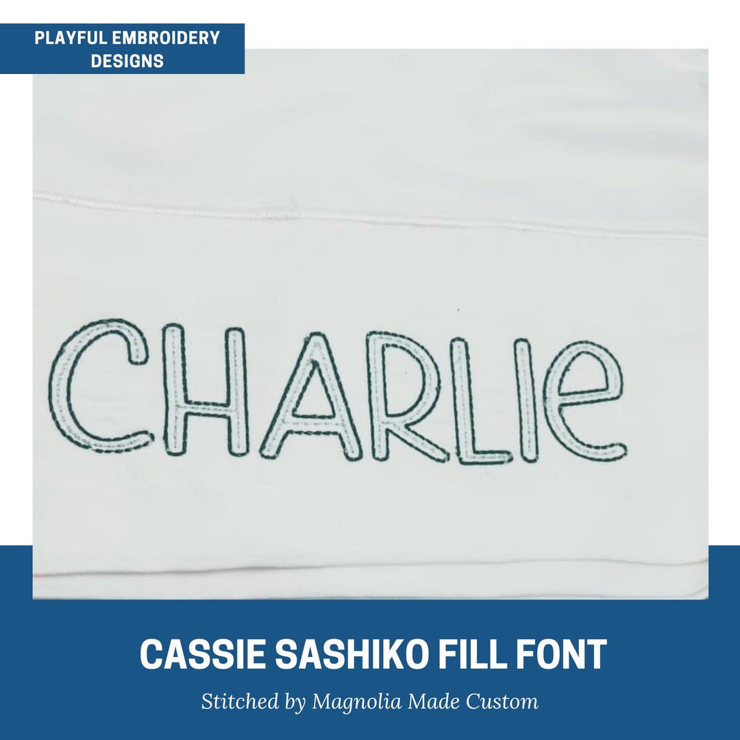 Cassie Sashiko Bean Stitch Embroidery Font (digital Download) - Etsy