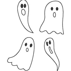 Ghost Outlines Machine Embroidery Design, Bean Stitch (digital Download ...