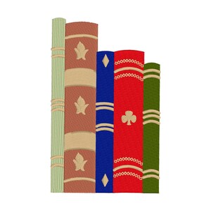 Vintage Style Books Machine Embroidery Design, Book Embroidery Design ...